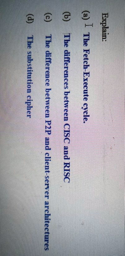 SOLVED: The substitution cipher Explanation: The difference between P2P and client-server ...