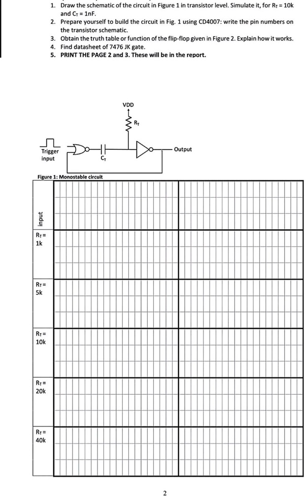 SOLVED: Draw the schematic of the circuit in Figure 1 in transistor ...