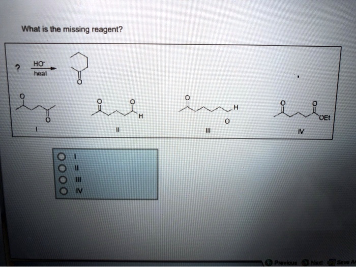 SOLVED: Whal is the missing reagent? OEt SOLVED: Whal is the missing reagent? OEt