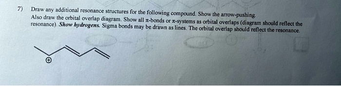SOLVED: Draw additional resonance structures for the following compound. Show the aITOW. Also ...