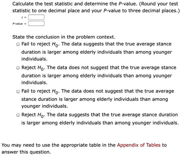 Calculate The Test Statistic And Determine The P Value Round Your Test 0224