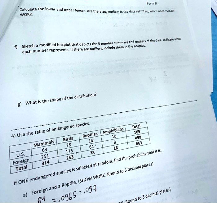 SOLVED: Calculate the lower and upper fences. Are there any outliers in the data set? If so ...