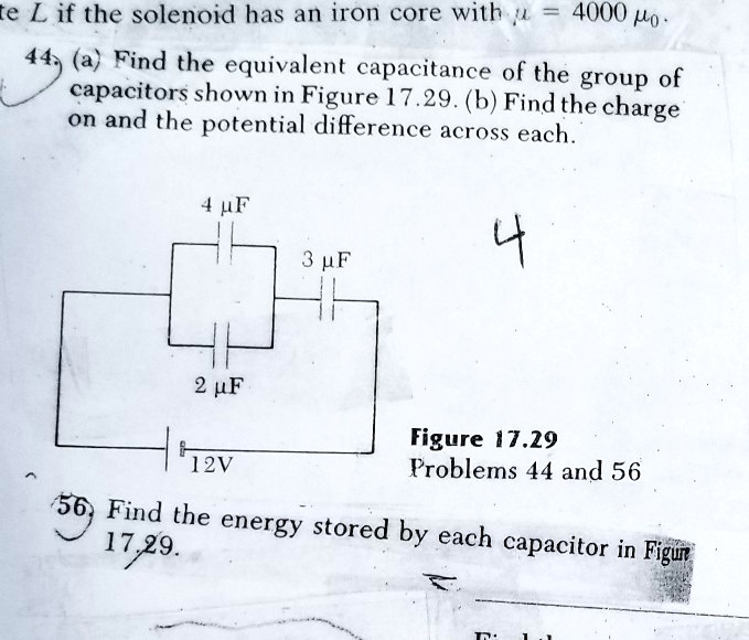 SOLVED: te L if the solenoid has an iron core with 4000 po (a Find the ...