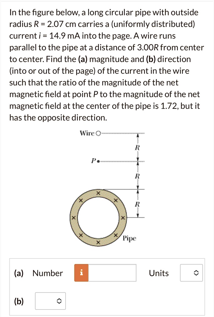 in the figure below a long circular pipe with outside radius r 207 cm ...