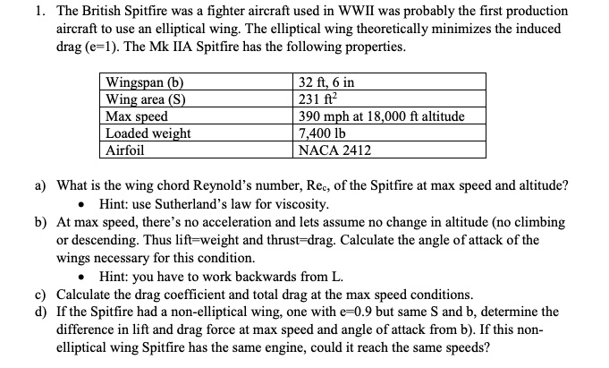 SOLVED: 1.The British Spitfire was a fighter aircraft used in WWII was ...