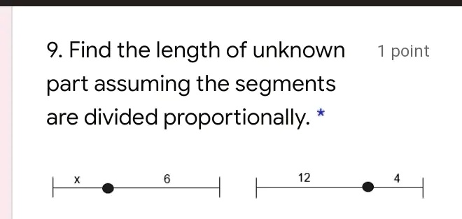 SOLVED: 9. Find the length of unknown part assuming the segments are ...