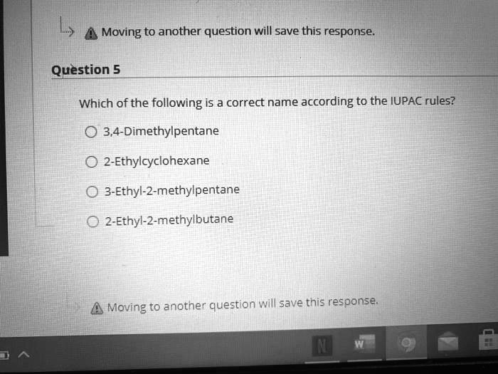 SOLVED:Moving to another question will save this response: Question 5 Which ofthe following is 3 ...