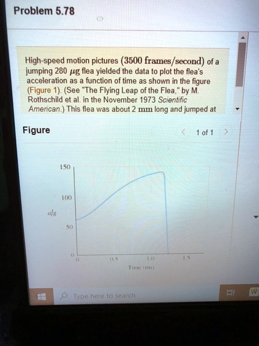SOLVED: Problem 5.78 High-speed motion pictures (3500 frames/second) of ...