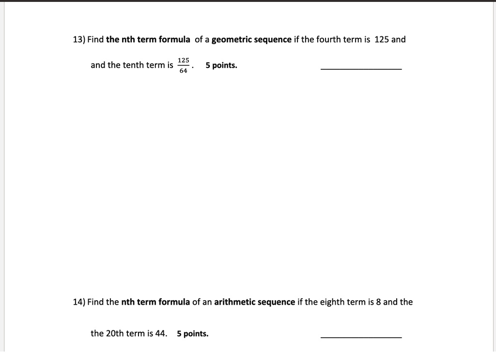 13 find the nth term formula of a geometric sequence if the fourth term ...
