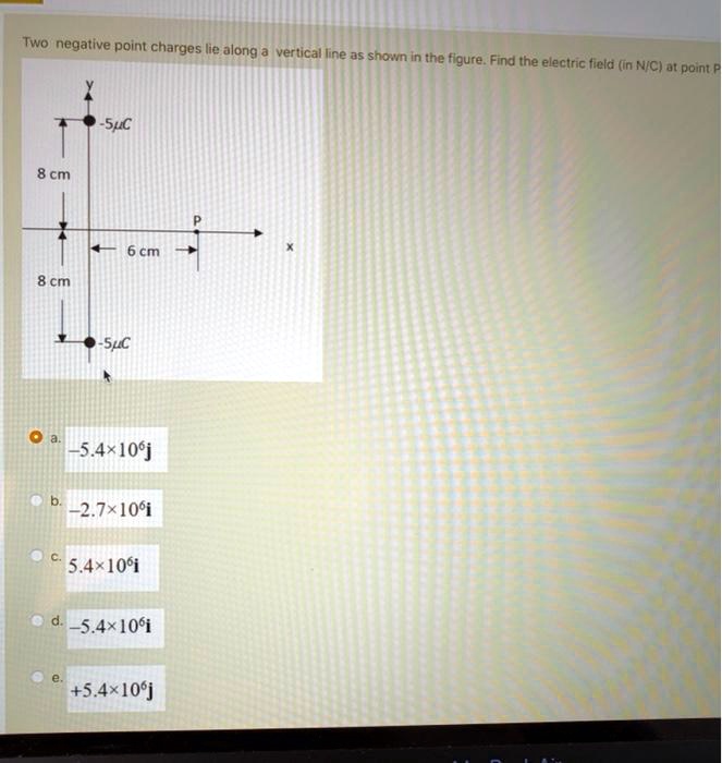 SOLVED: Two negative point charges lie along a vertical line as shown ... SOLVED: Two negative point charges lie along a vertical line as shown ...
