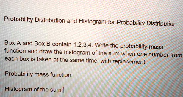 SOLVED: Probability Distribution and Histogram for Probability ...