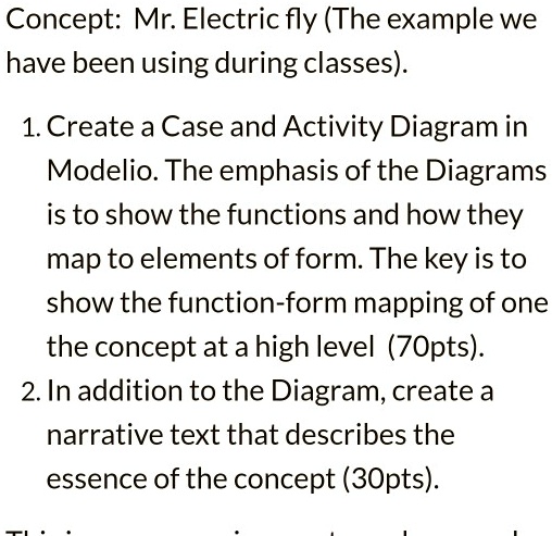 SOLVED: Concept: Mr: Electric fly (The example we have been using ... SOLVED: Concept: Mr: Electric fly (The example we have been using ...