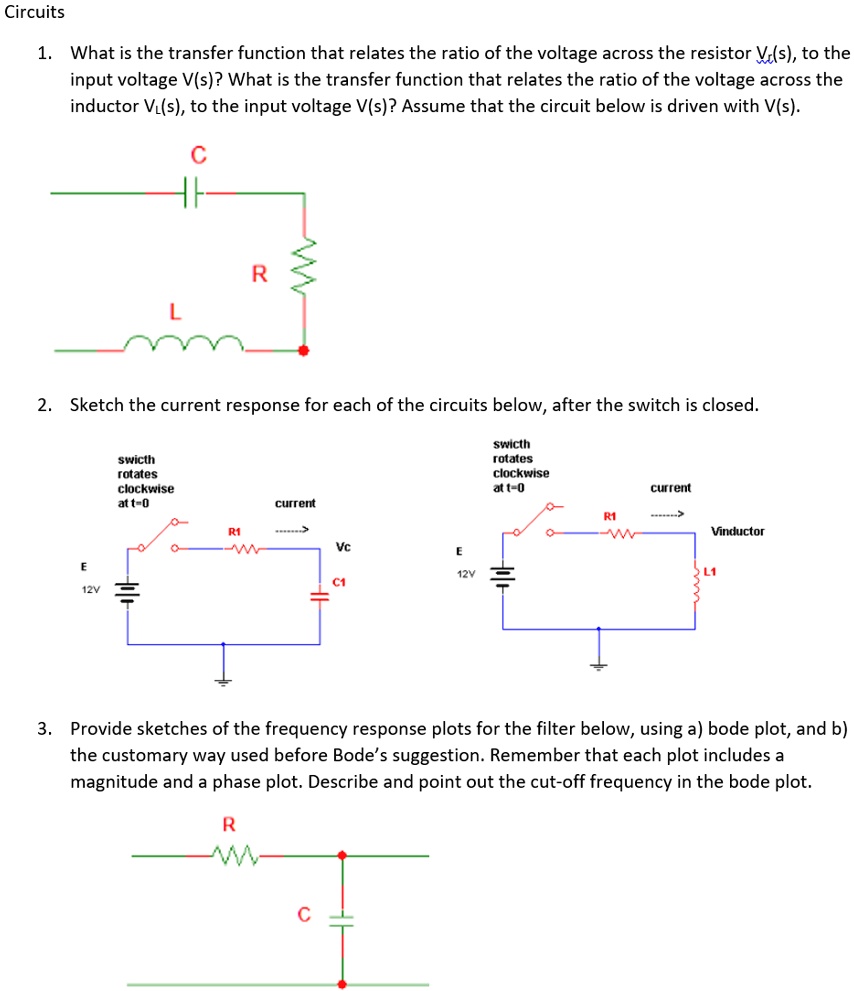 SOLVED: What is the transfer function that relates the ratio of the ...