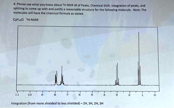 SOLVED: Please use what you know about 'H NMR (number of peaks, chemical shift; integration of ...