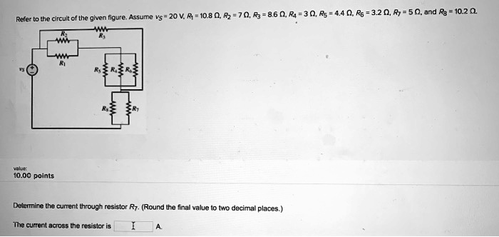 SOLVED: Refer to the circuit of the given figure. Assume vs = 20V, R ...