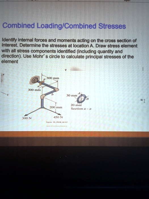 Combined Loading/Combined Stresses Identify internal forces and moments ...