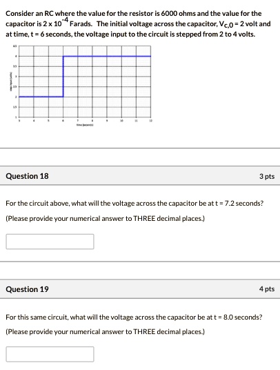 SOLVED: Consider an RC where the value for the resistor is 6000 ohms ...