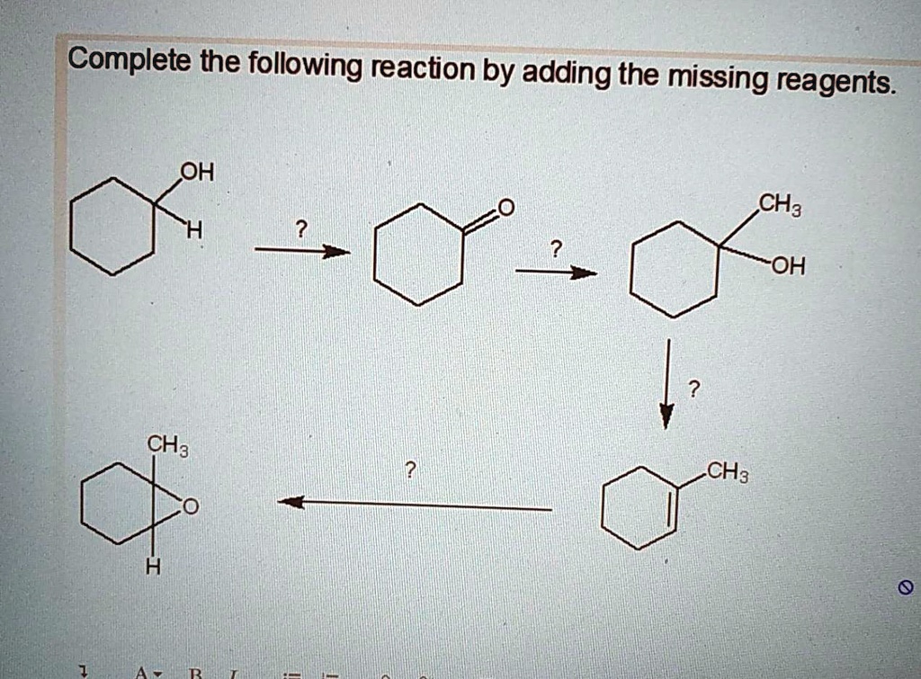 SOLVED: Complete the following reaction by adding the missing reagents OH CHa OH CH3 CH3