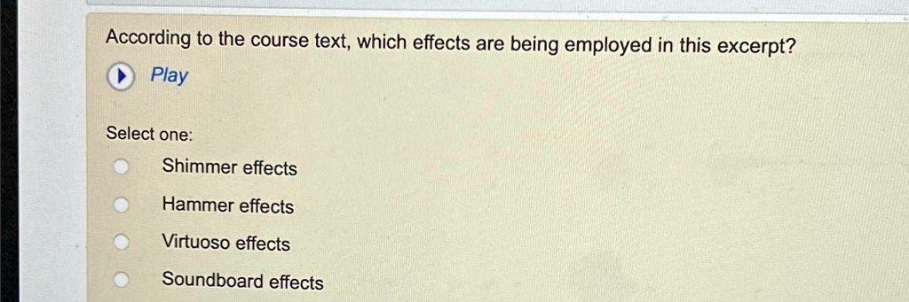 According to the course text, which effects are being employed in this ...