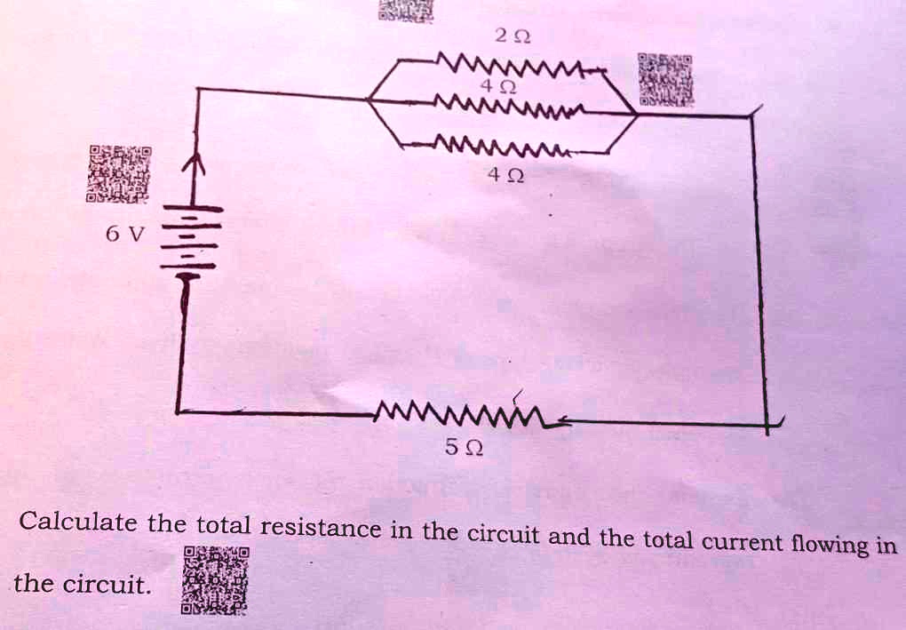 SOLVED: 2 ohms, 4 ohms, 4 ohms connected in parallel. Calculate the ...