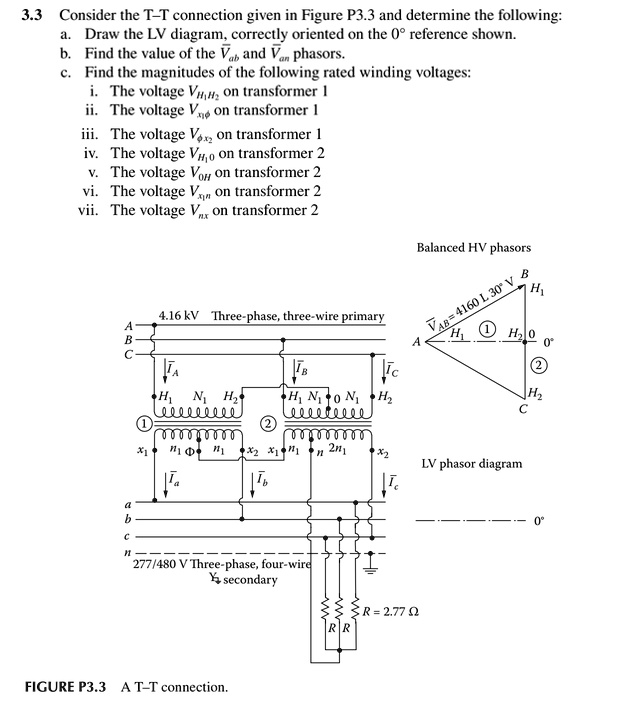 33 consider the t t connection given in figure p33 and determine the ...