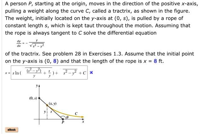 SOLVED: A person P, starting at the origin, moves in the direction of the positive X-axis ...