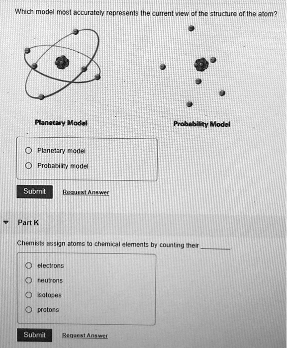 SOLVED: Which model most accurately represents the current view of the ...