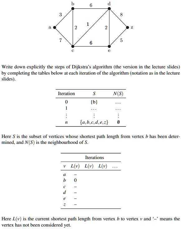 write down explicitly the steps of dijkstra algorithm the version in ...
