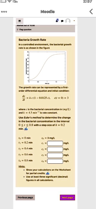 Bacteria Growth Rate In a controlled environment, the bacterial growth ...