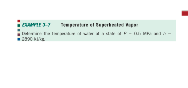 SOLVED: EXAMPLE 3-7 Temperature of Superheated Vapor Determine the ...