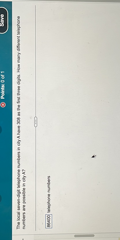 The local seven-digit selephone numbers in city A have 308 as the first ...