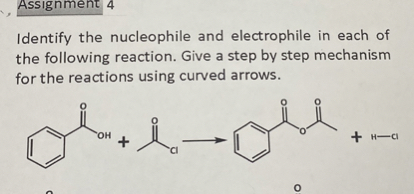 SOLVED: Identify the nucleophile and electrophile in each of the following reaction. Give a step ...