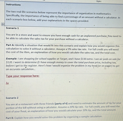 Instructions The two real-life scenarios below represent the importance ...