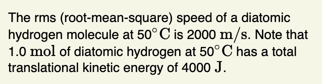 SOLVED: The rms (root-mean-square) speed of a diatomic hydrogen ...