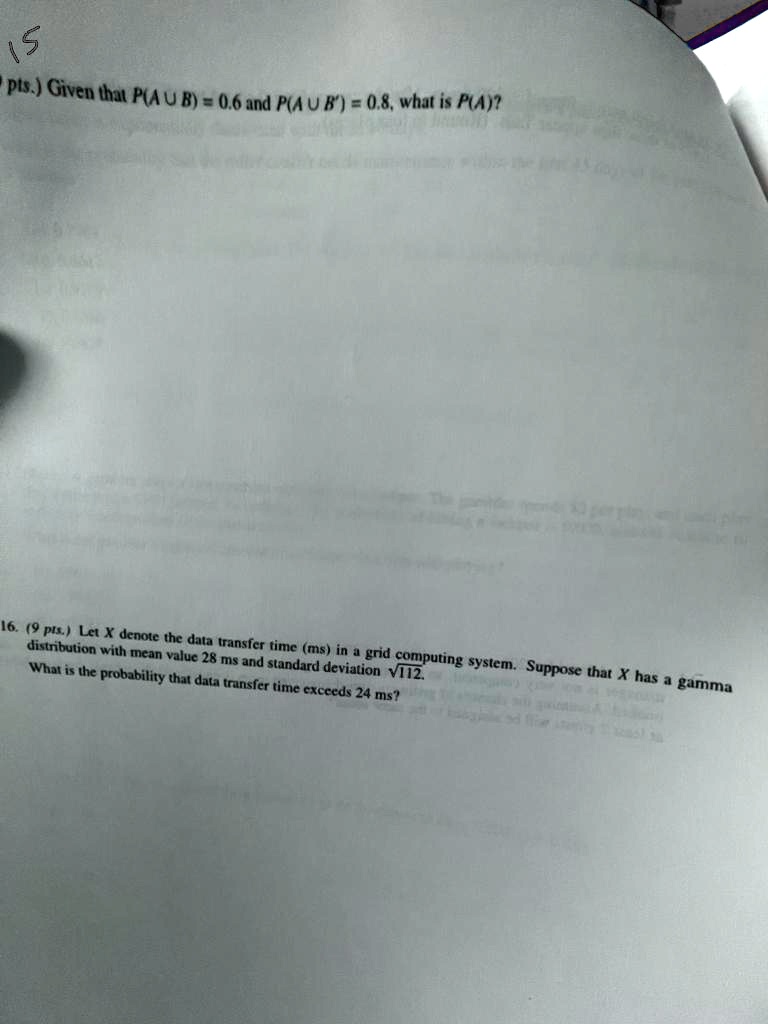 SOLVED: distribution with mean value 28 ms and standard deviation V112 ...