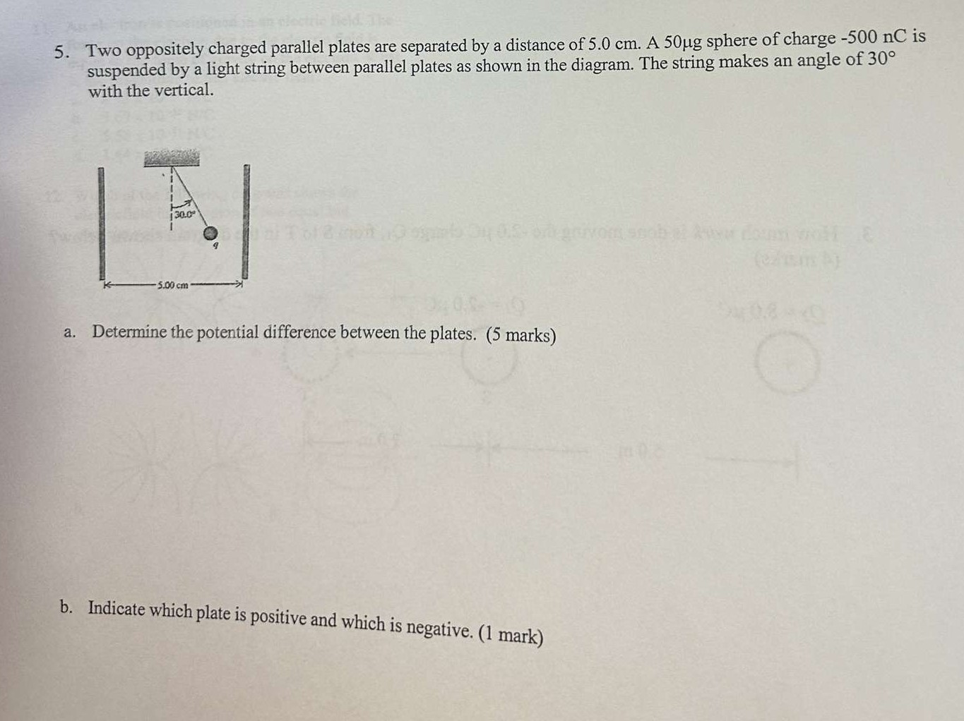 SOLVED: 5. Two oppositely charged parallel plates are separated by a ...