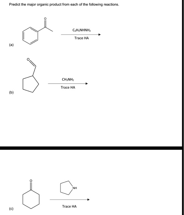 SOLVED: Predict the major organic product from each of the following ...