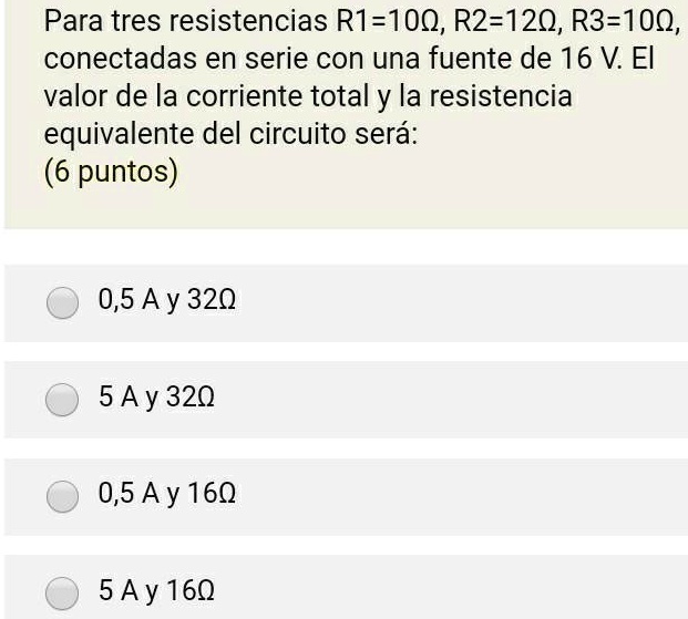 SOLVED: cual es la respuesta???? Para tres resistencias R1-100, R2-120 ...