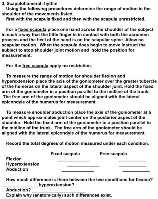 Scapulohumeral Rhythm: Range of Motion in the Shoulder Using the ...