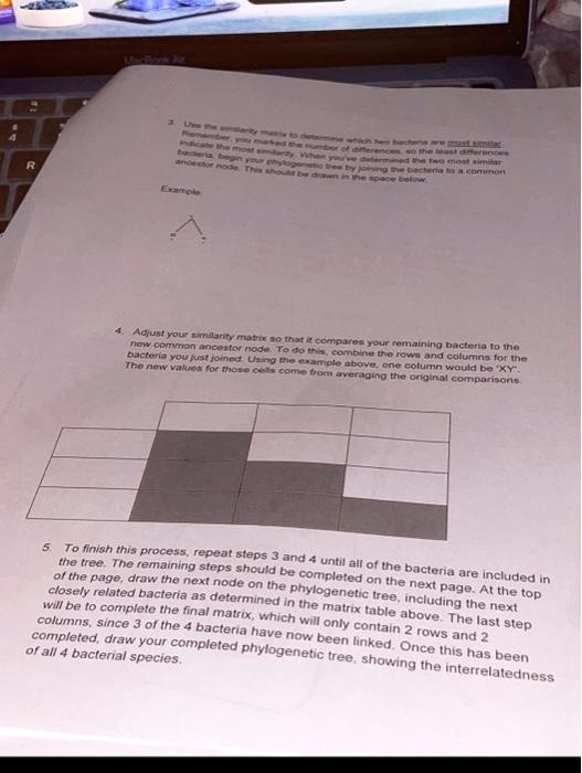 SOLVED: Text: Adjust your similarity matrix so that it compares your ...