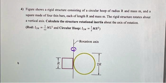 SOLVED: Text: Figure 4 shows a rigid structure consisting of a circular ...