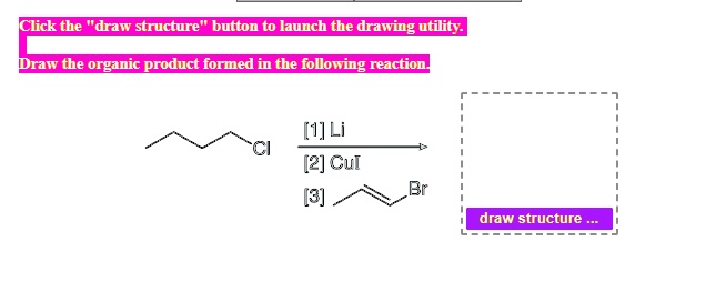 SOLVED: Click the "Draw Structure" button to launch the drawing utility. Draw the organic ...