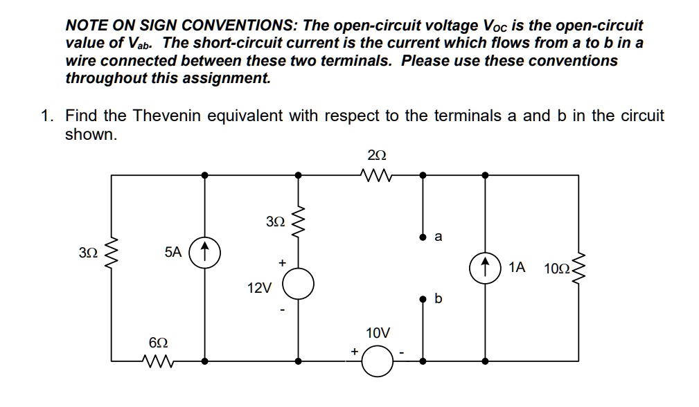 SOLVED: Texts: NOTE ON SIGN CONVENTIONS: The open-circuit voltage Voc is the open-circuit value ...