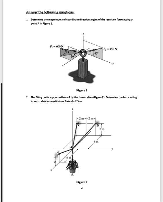 Solved Answer The Following Questions 1 Determine The Magnitude And