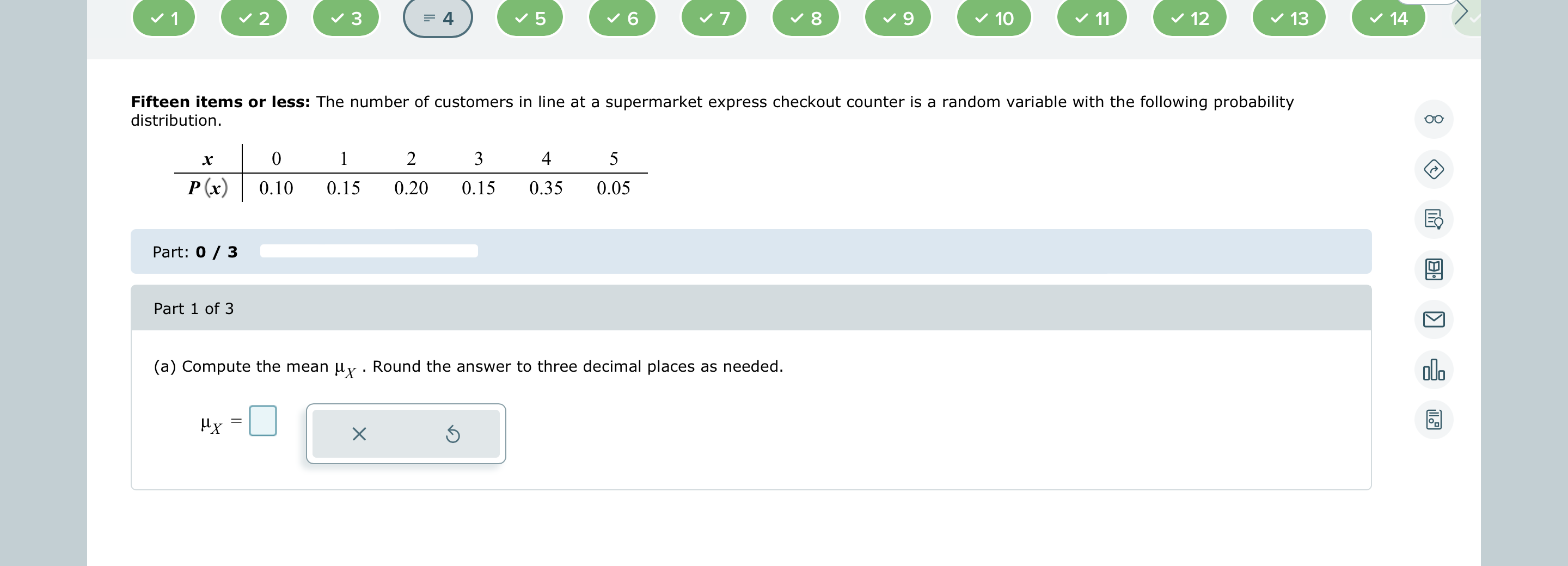 SOLVED Fifteen Items Or Less The Number Of Customers In Line At A