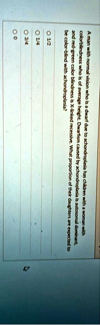 a man with normal vision who is a dwarf due to achondroplasia has ...