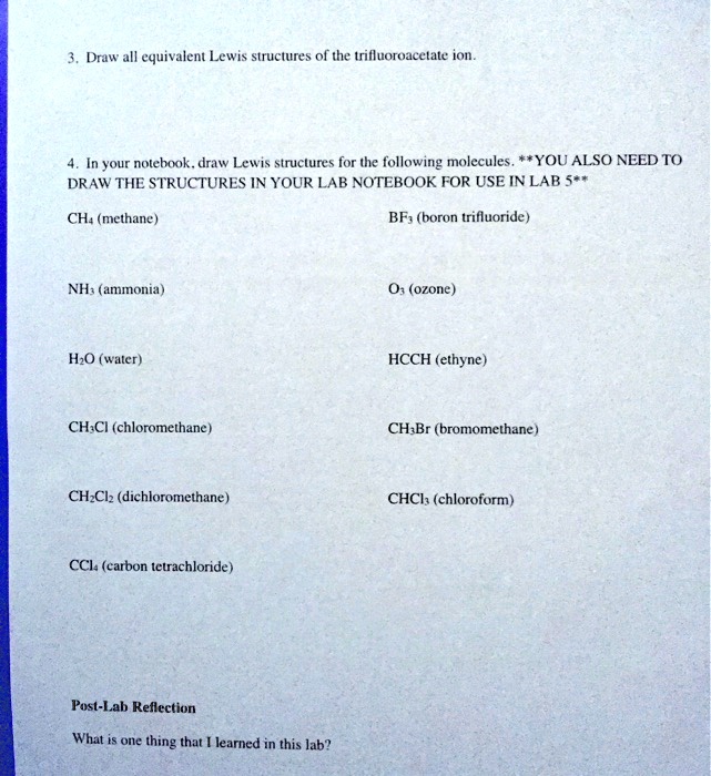 SOLVED: Draw all equivalent Lewis structures of the trifluoroacetate ...