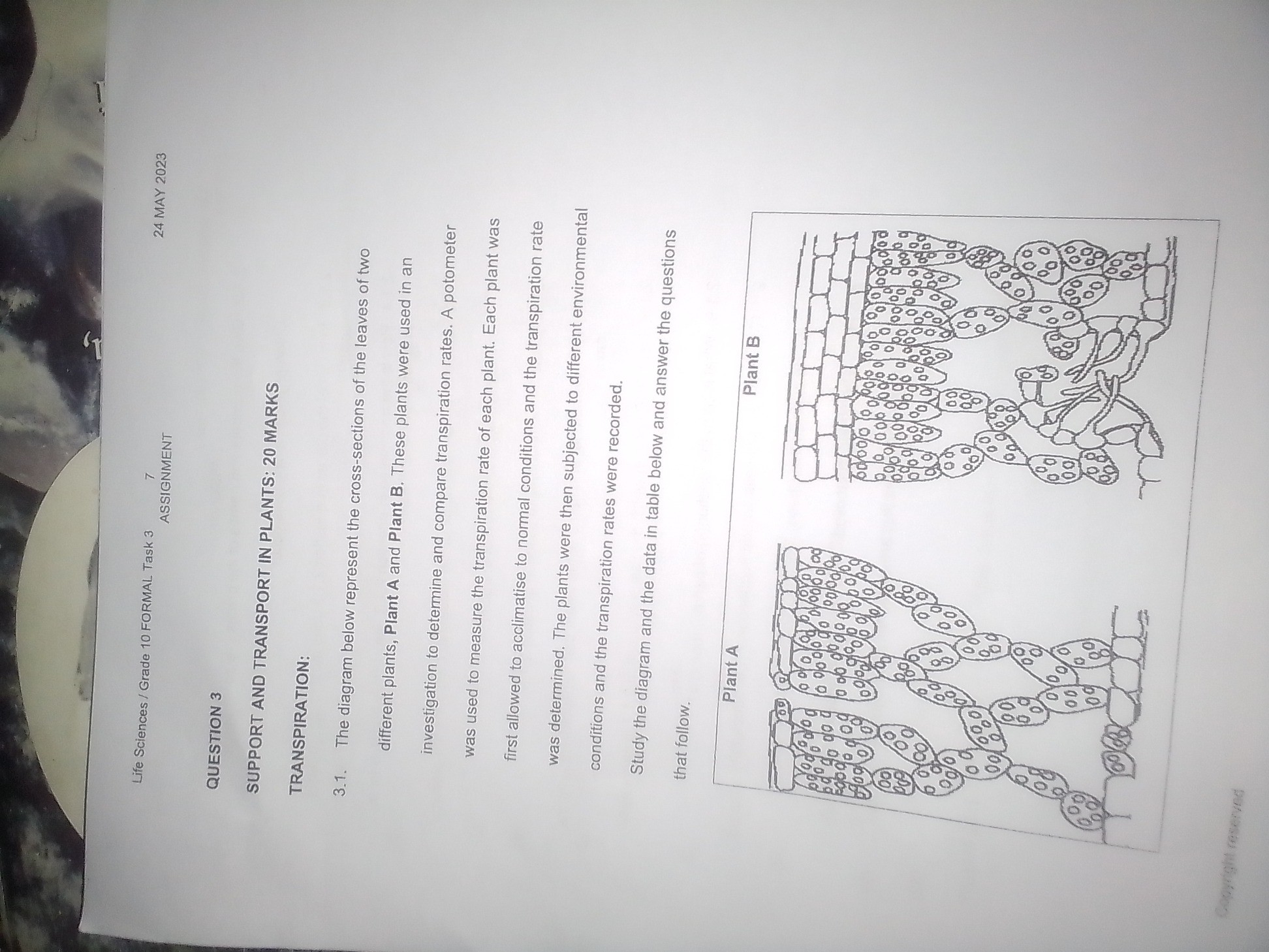 Life Sciences / Grade 10 FORMAL Task 3 7 ASSIGNMENT 24 MAY 2023 ...