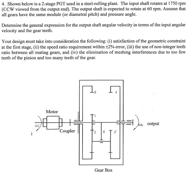4. Shown below is a 2-stage PGT used in a steel-rolling plant. The ...