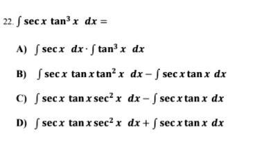 Integral Of Tanx Secx Dx